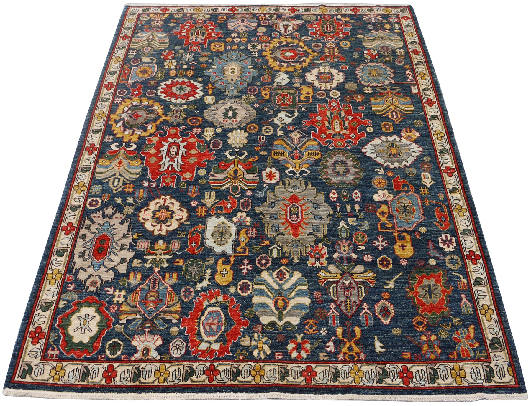 5.8x8.2 Russian Soumak Mostafavi - Main Street Oriental Rugs