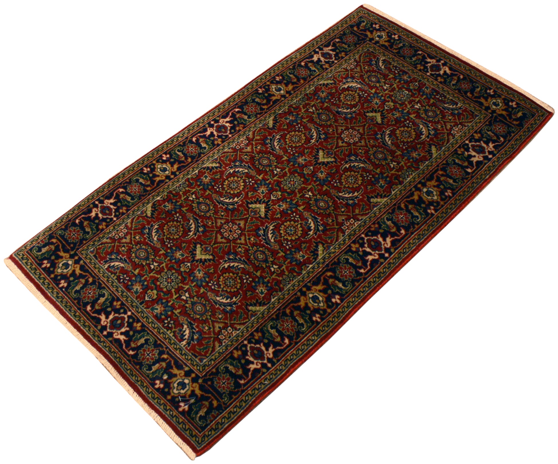 2x4 Indo-Persian Herati Wool Rug | Main Street Oriental Rugs